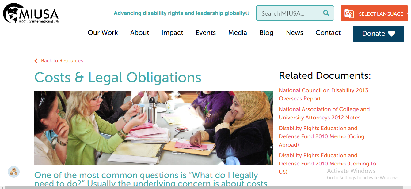 Costs & Legal Obligations - MIUSA