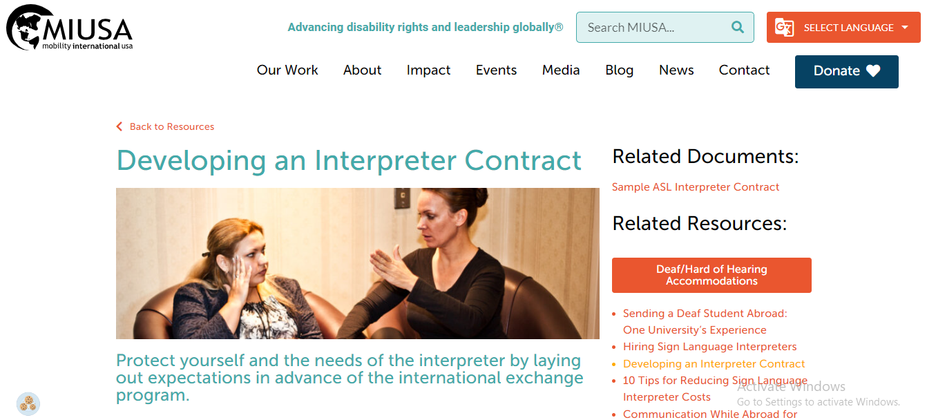 Developing an Interpreter Contract - MIUSA