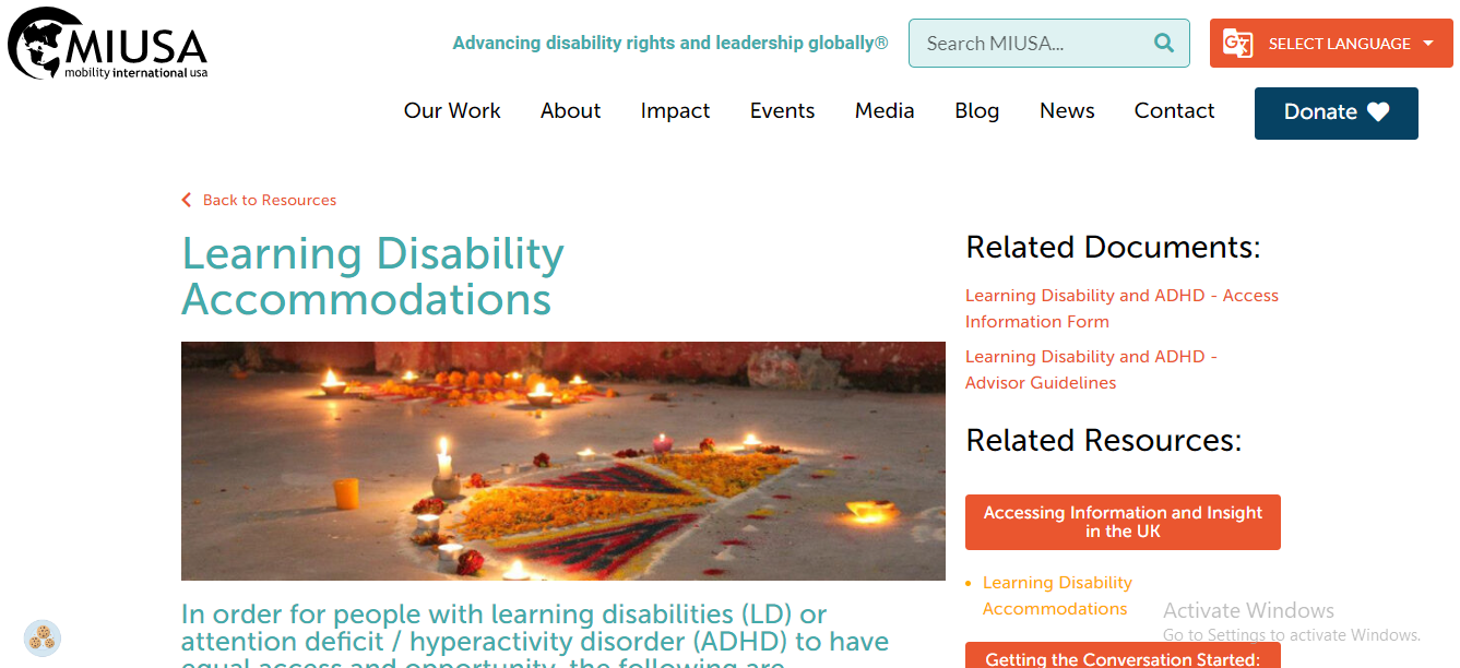 Learning Disability Accommodations - MIUSA