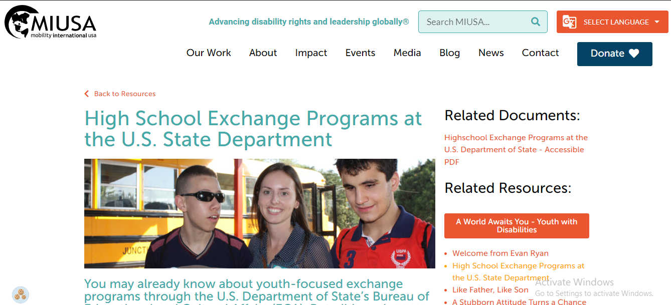 High School Exchange Programs at the U.S. State Department - MIUSA