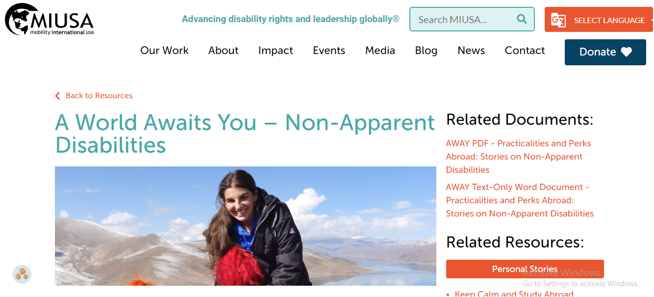 A World Awaits You - Non-Apparent Disabilities (2014) - MIUSA