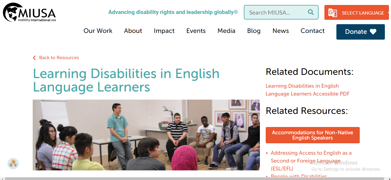 Learning Disabilities in English Language Learners - MIUSA