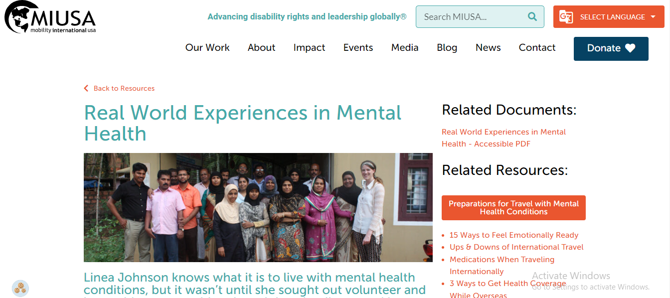Real World Experiences in Mental Health - MIUSA