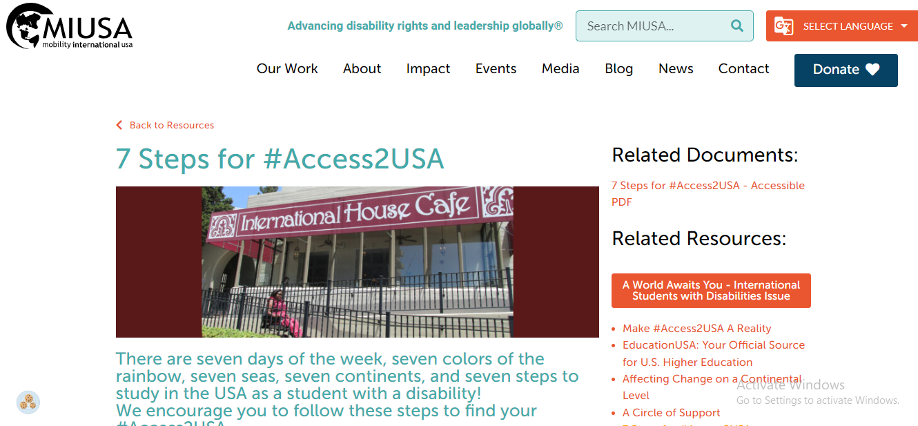 7 Steps for #Access2USA - MIUSA