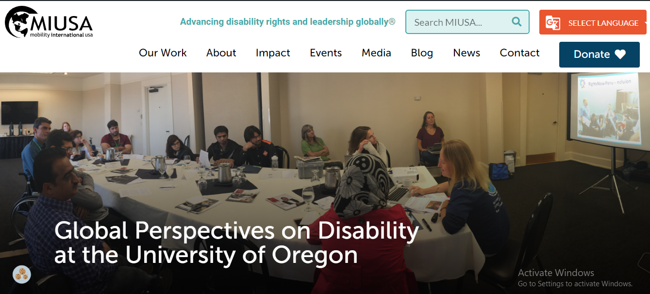Global Perspectives on Disability at the University of Oregon - MIUSA